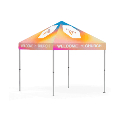 Colorful Gradients Welcome To Church – Canopy Tents | Ministry Printing